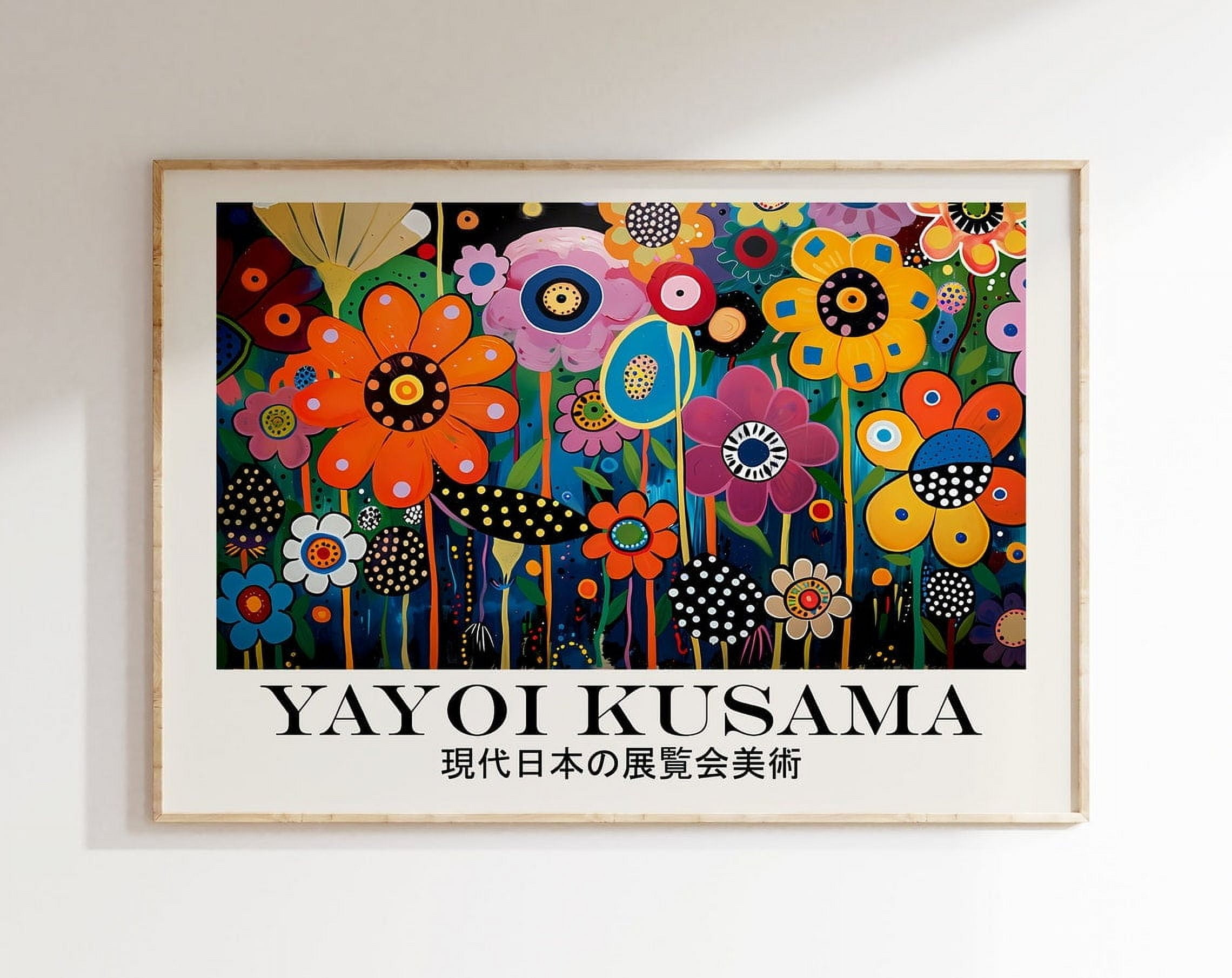 Yayoi Kusama Poster - Flowers - Japandi Wall Art As Yayoi Kusama Print ...