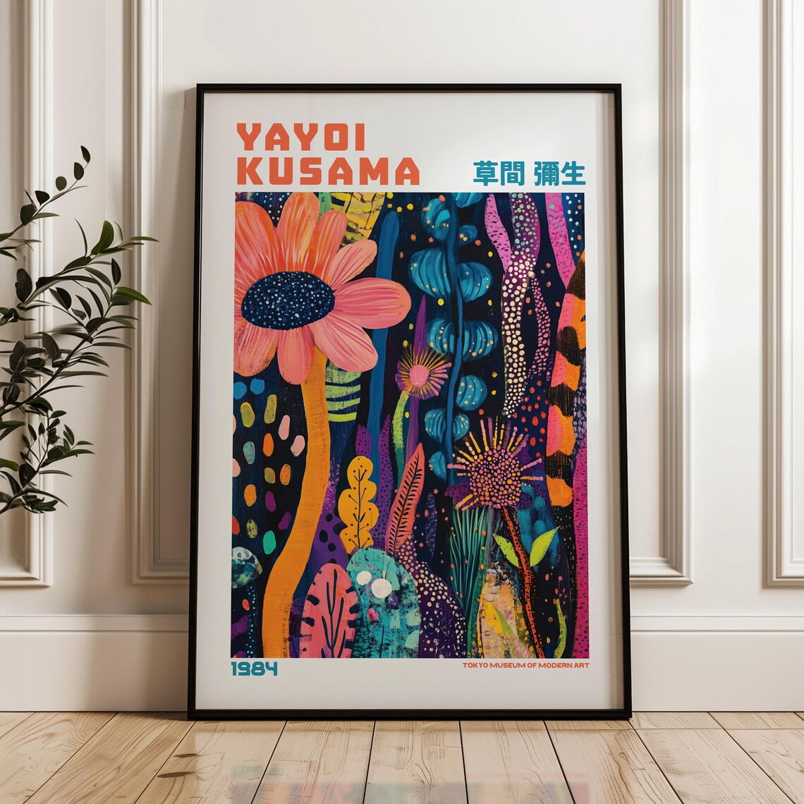 Yayoi Kusama Poster, Modern Art Print, Exhibition Maximalist Wall Art ...