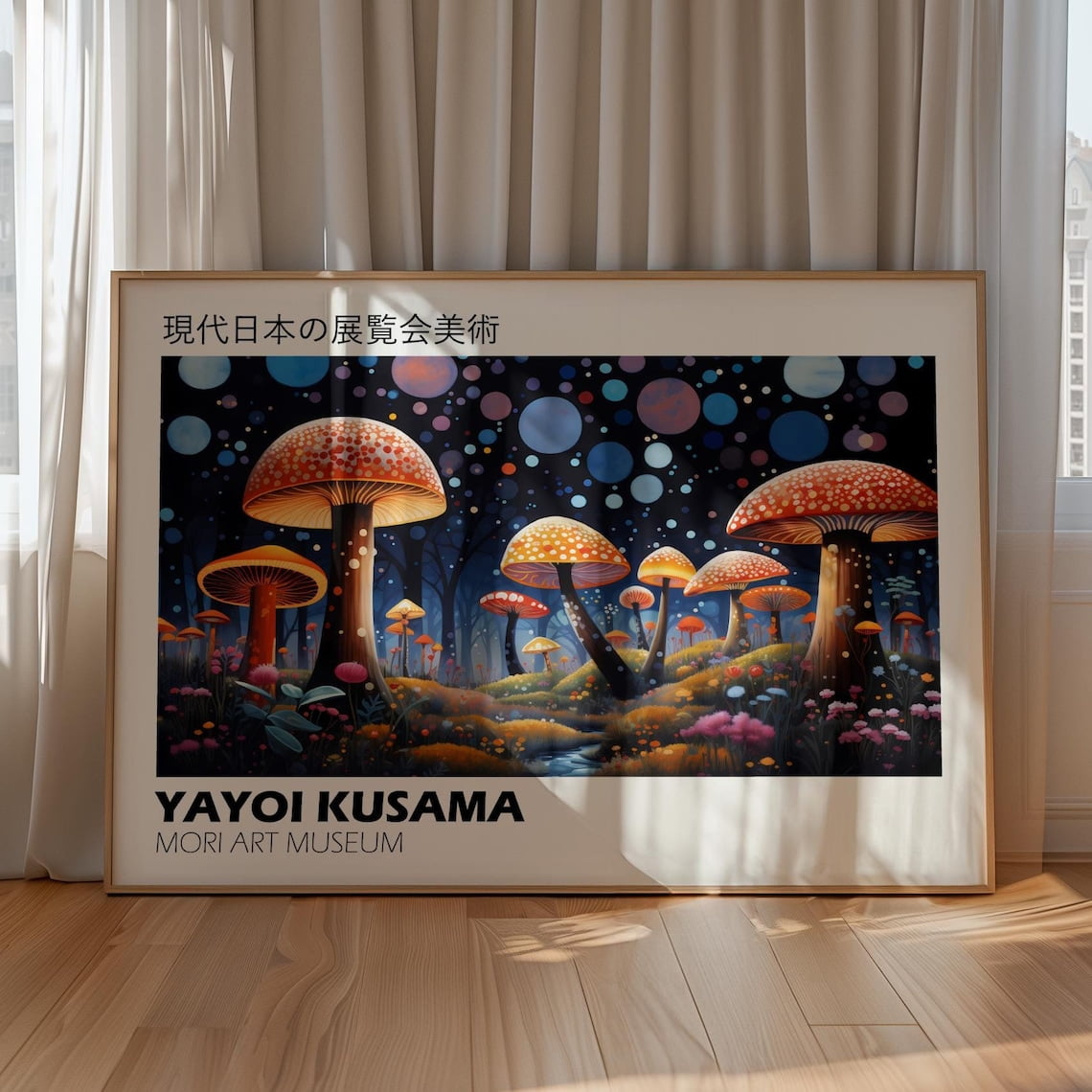 Yayoi Kusama Poster - Mushroom Art, Japandi Gallery Wall Art As Yayoi ...