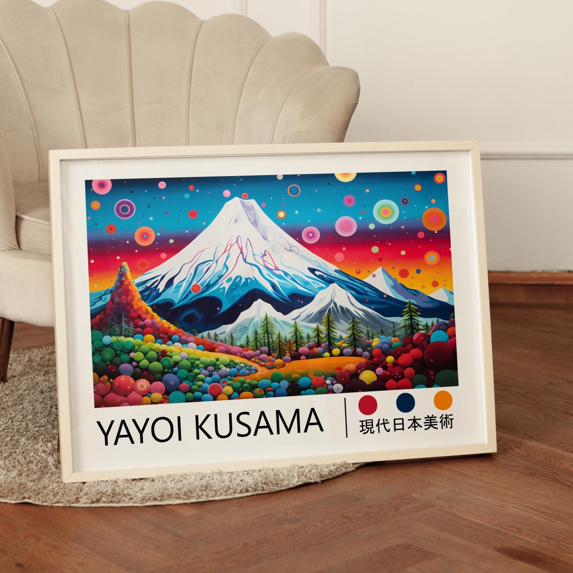 Yayoi Kusama Poster - Nature, Japandi Gallery Wall Art As Yayoi Kusama ...