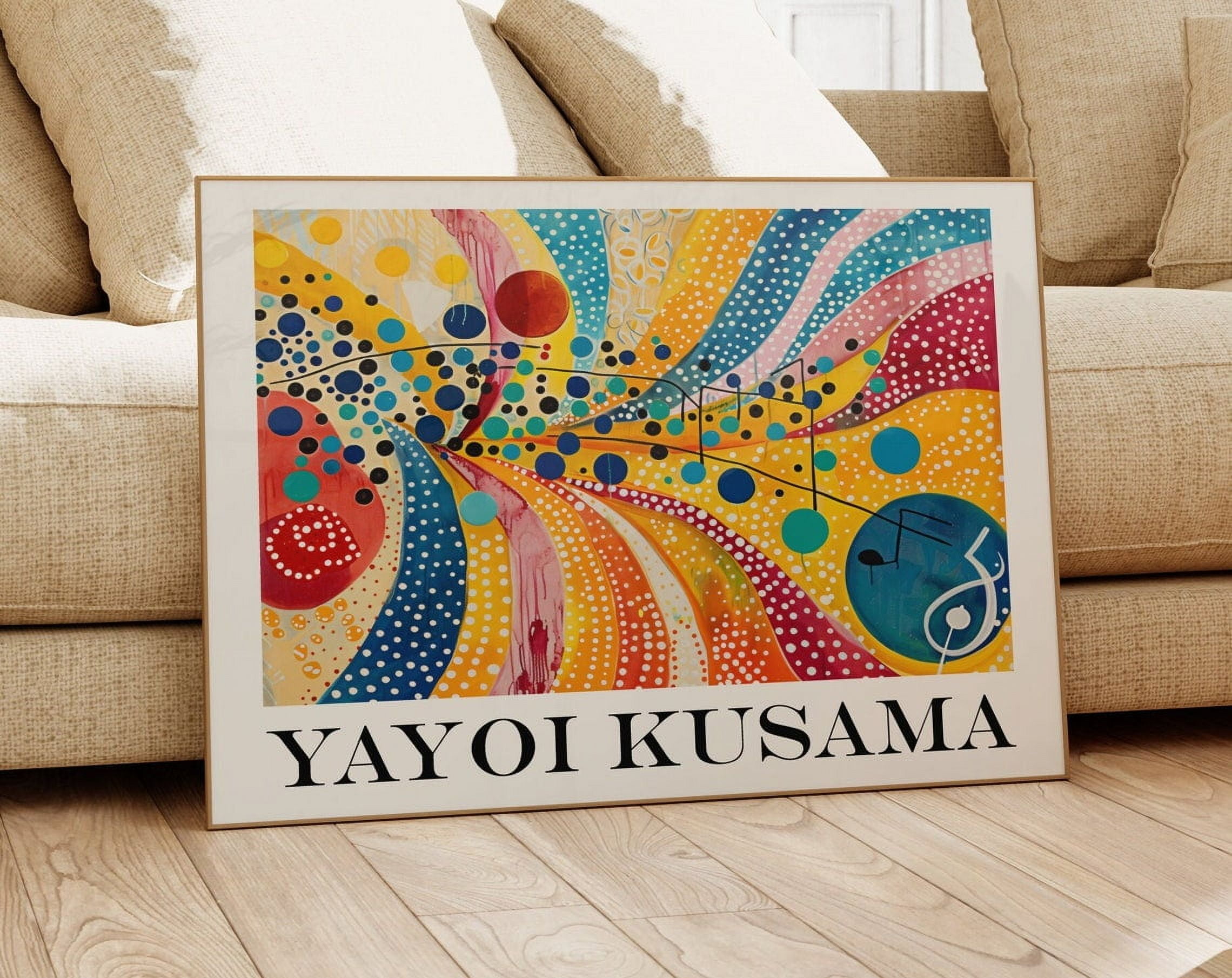 Yayoi Kusama Poster - Notes, Abstract Colorful Japandi Wall Art As ...