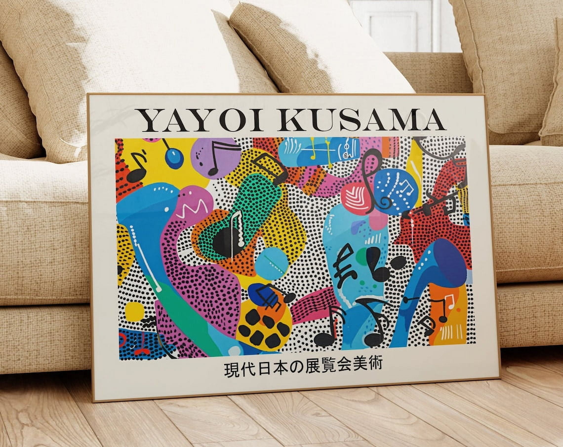 Yayoi Kusama Poster - Notes, Abstract Colorful Japandi Wall Art As ...