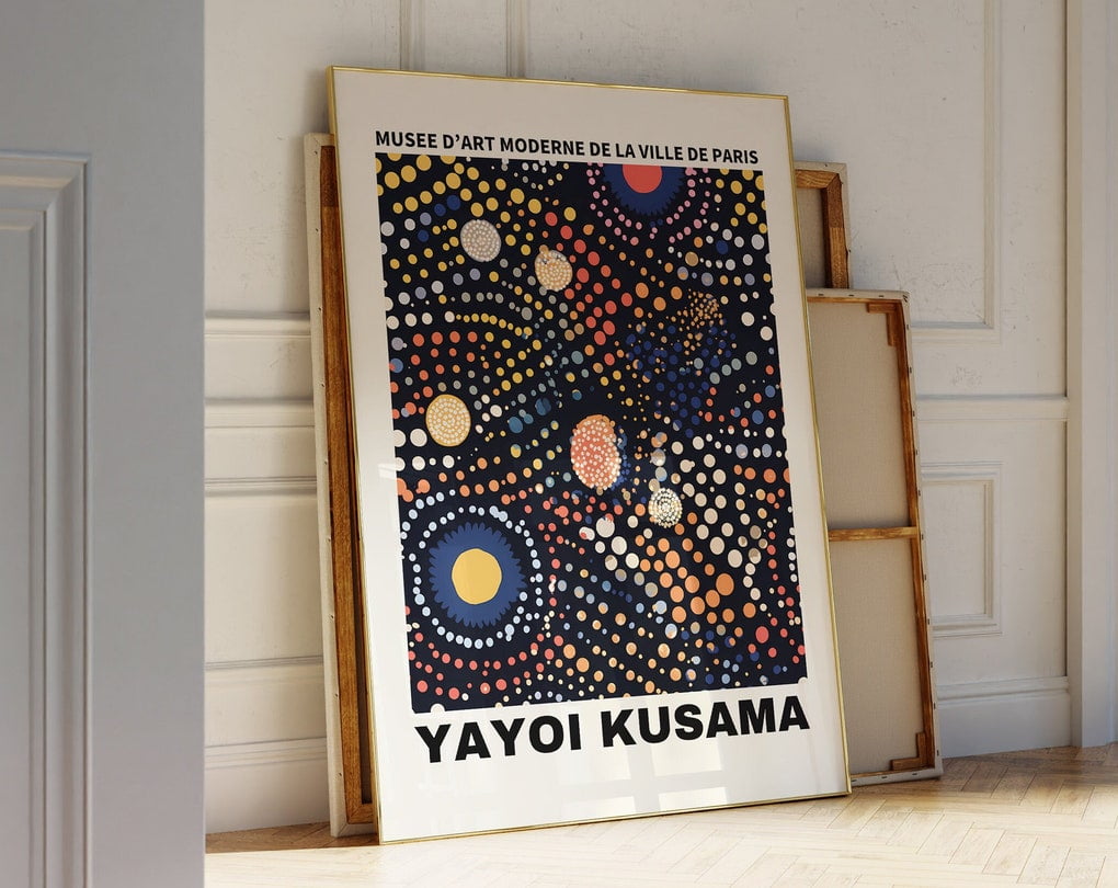 Yayoi Kusama Print - Abstract Yayoi Kusama Poster As Japanese Wall Art ...