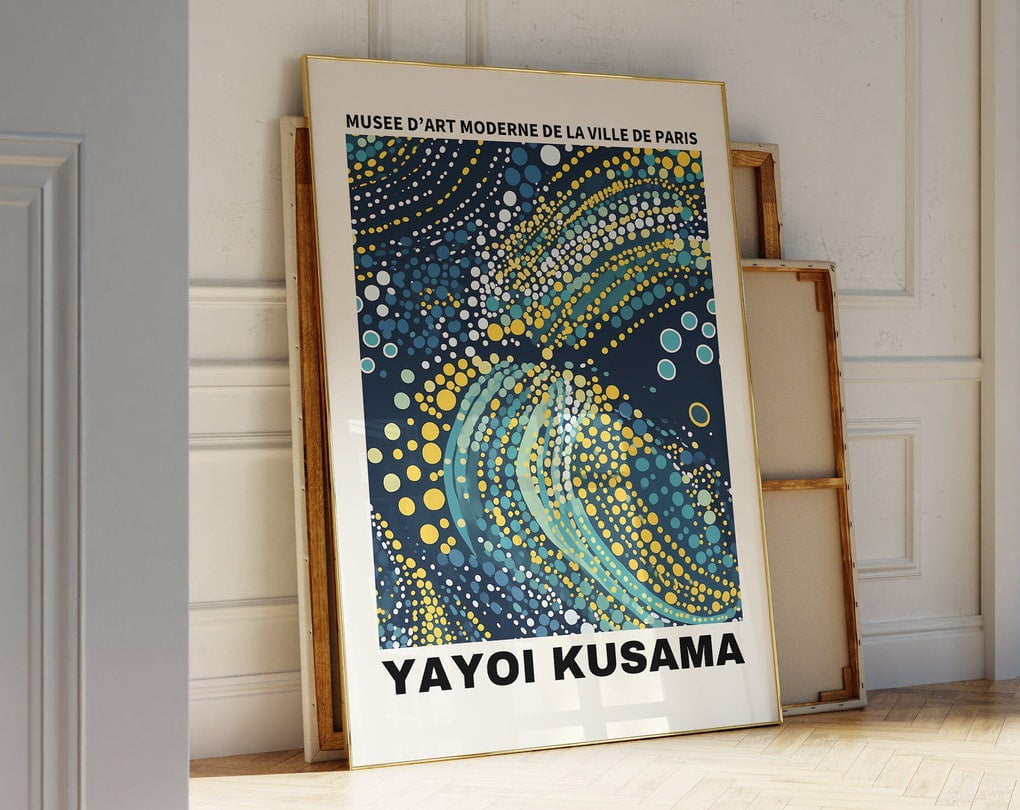 Yayoi Kusama Print - Abstract Yayoi Kusama Poster As Japanese Wall Art ...