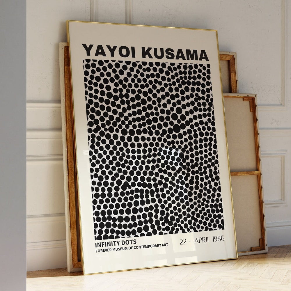 Yayoi Kusama Print, Abstract Yayoi Kusama Poster As Japanese Wall Art ...