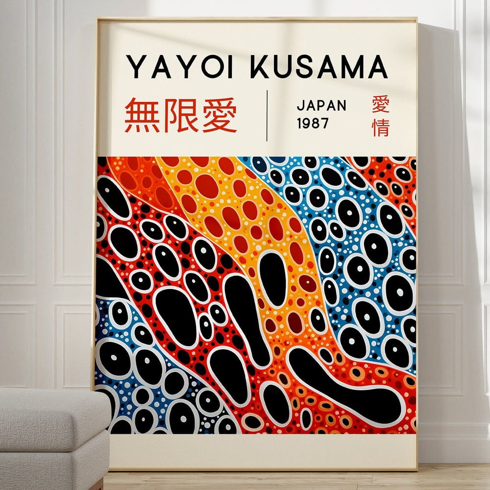 Yayoi Kusama Print, Japanese Wall Art, Home Wall Decor As Abstract ...