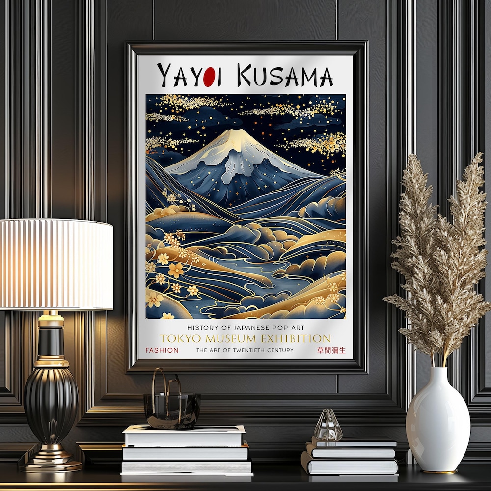 Yayoi Kusama Tokyo Museum Print Japanese Art Mount Fuji Nightscape ...