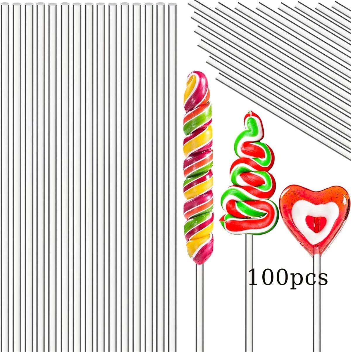 Yayun 10inch Clear Acrylic Rods, 1/16 Inch Diameter Acrylic Stir Rod, Acrylic Lollipop Dowel ...