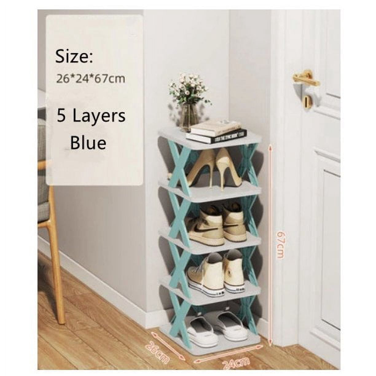 Yayun 5 Tier Shoe Rack,Adjustable Shoe Rack,Multi Tier Foldable Shoe ...