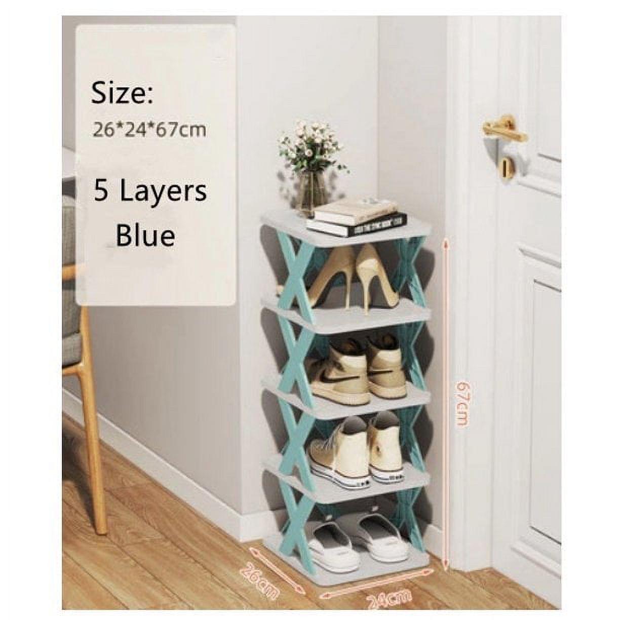 Yayun 5 Tier Shoe Rack,Adjustable Shoe Rack,Multi Tier Foldable Shoe ...