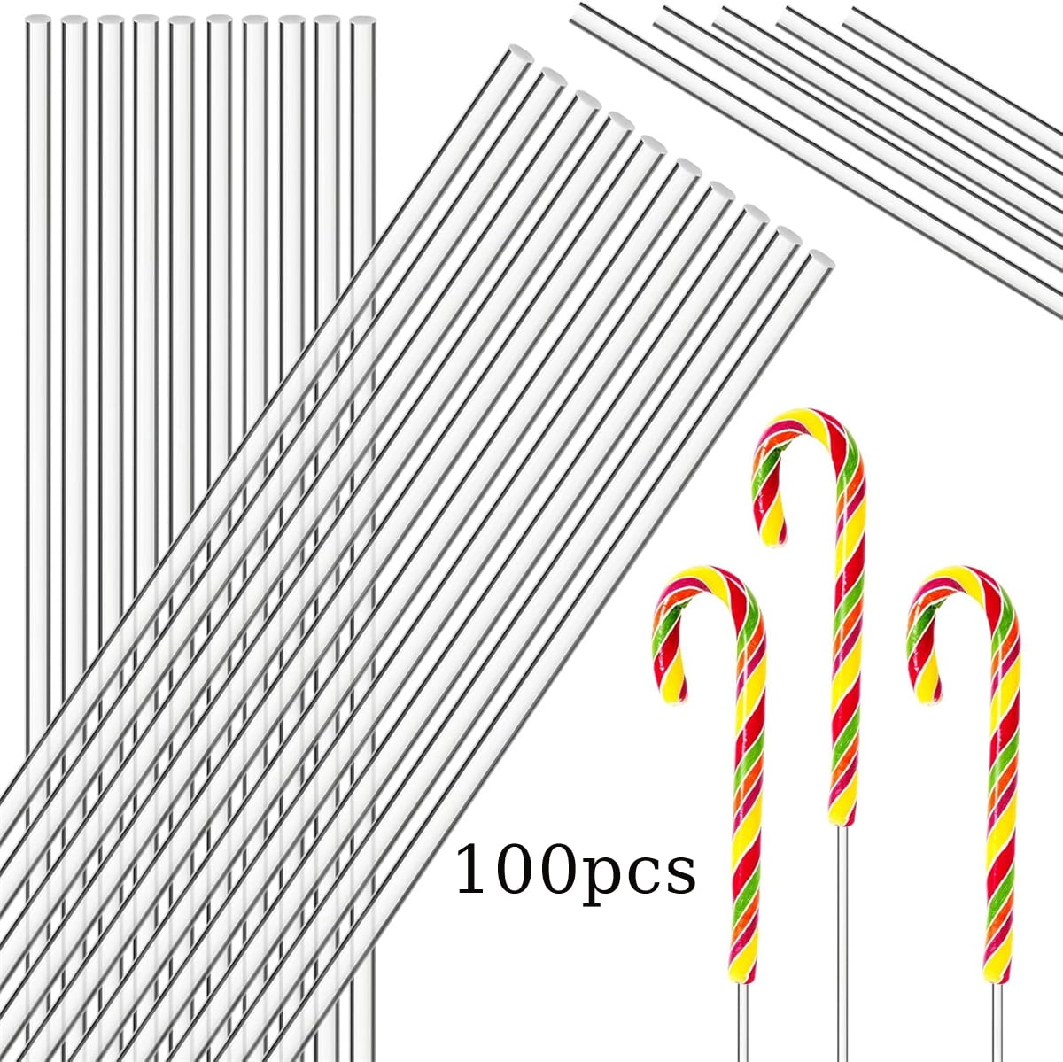 Yayun Acrylic Cake Sticks, 12" Reusable Acrylic Sticks, Acrylic Rods, Lollipop Candy Sticks for ...