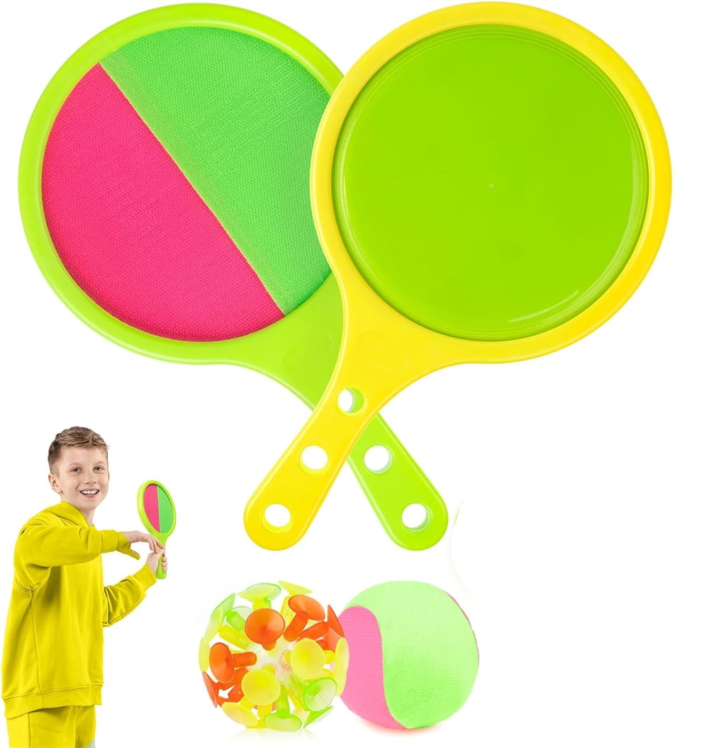 Yayun Back Side Suction Cup Design Stick Rackets and Balls Set, Outdoor ...