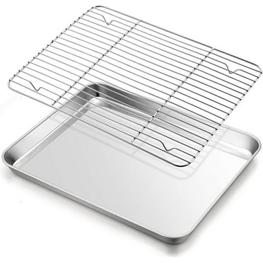 Walchoice Stainless Steel Baking Sheet with Rack Set(3 Pans + 3 Racks ...