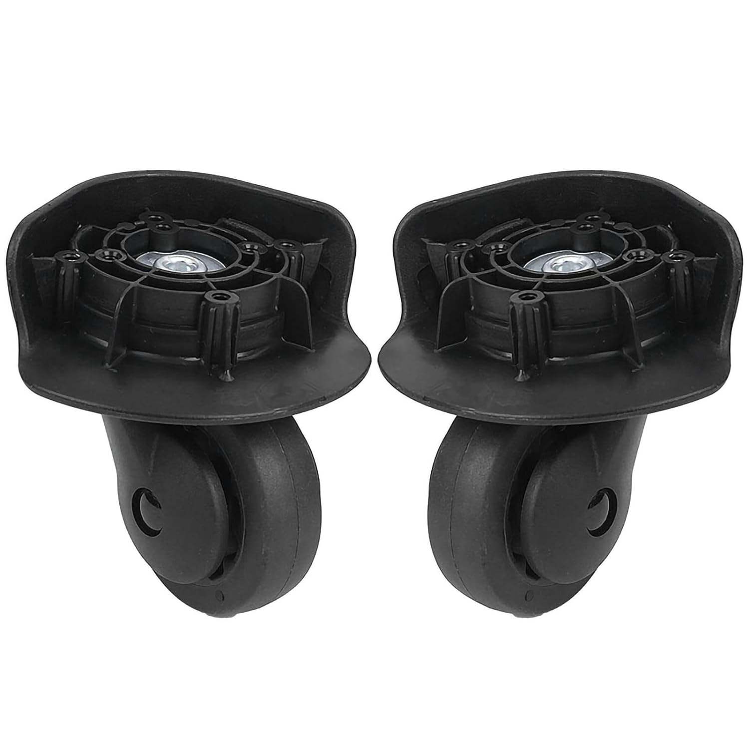Yazoeiaing A Pair Mute Wheel, Luggage Wheel Suitcase with Screw, Black ...