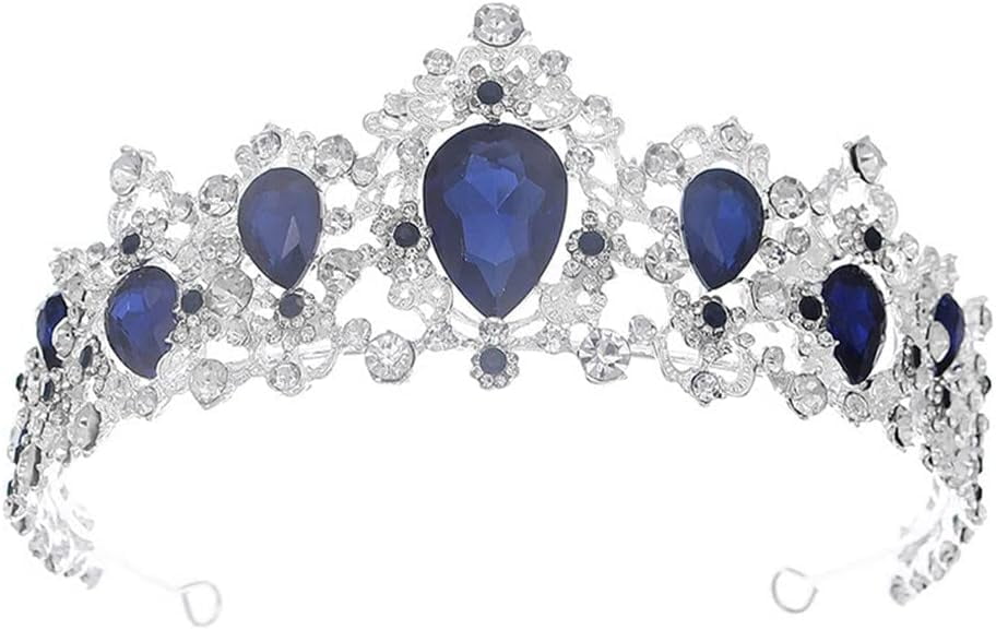 Yazoeiaing Bling Tiara Crown for Women Girls, Vintage Rhinestone Crown ...