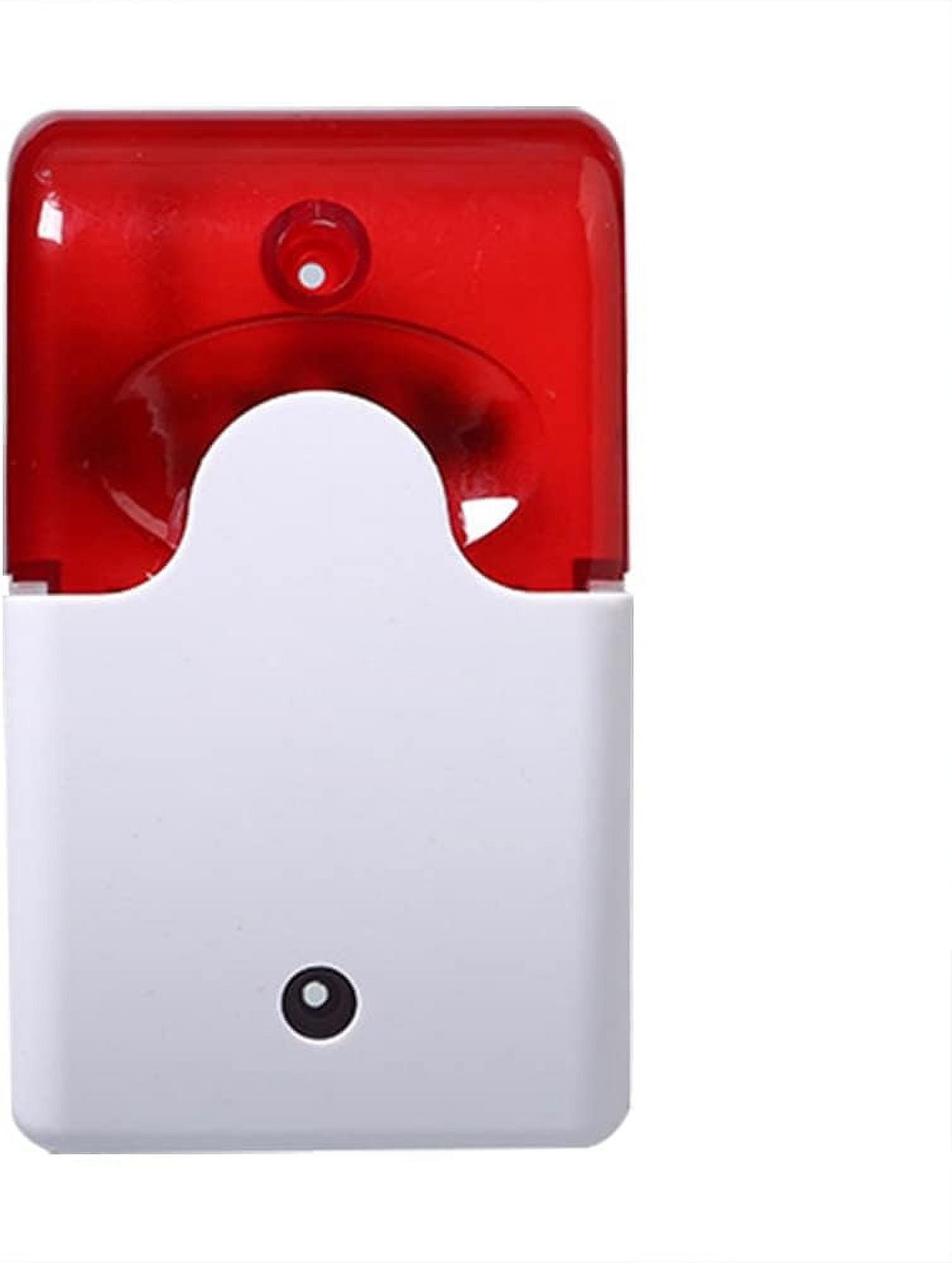 Yazoeiaing DC12V 110dB Wired Strobe Siren Red Light Sound Flash Buzzer ...