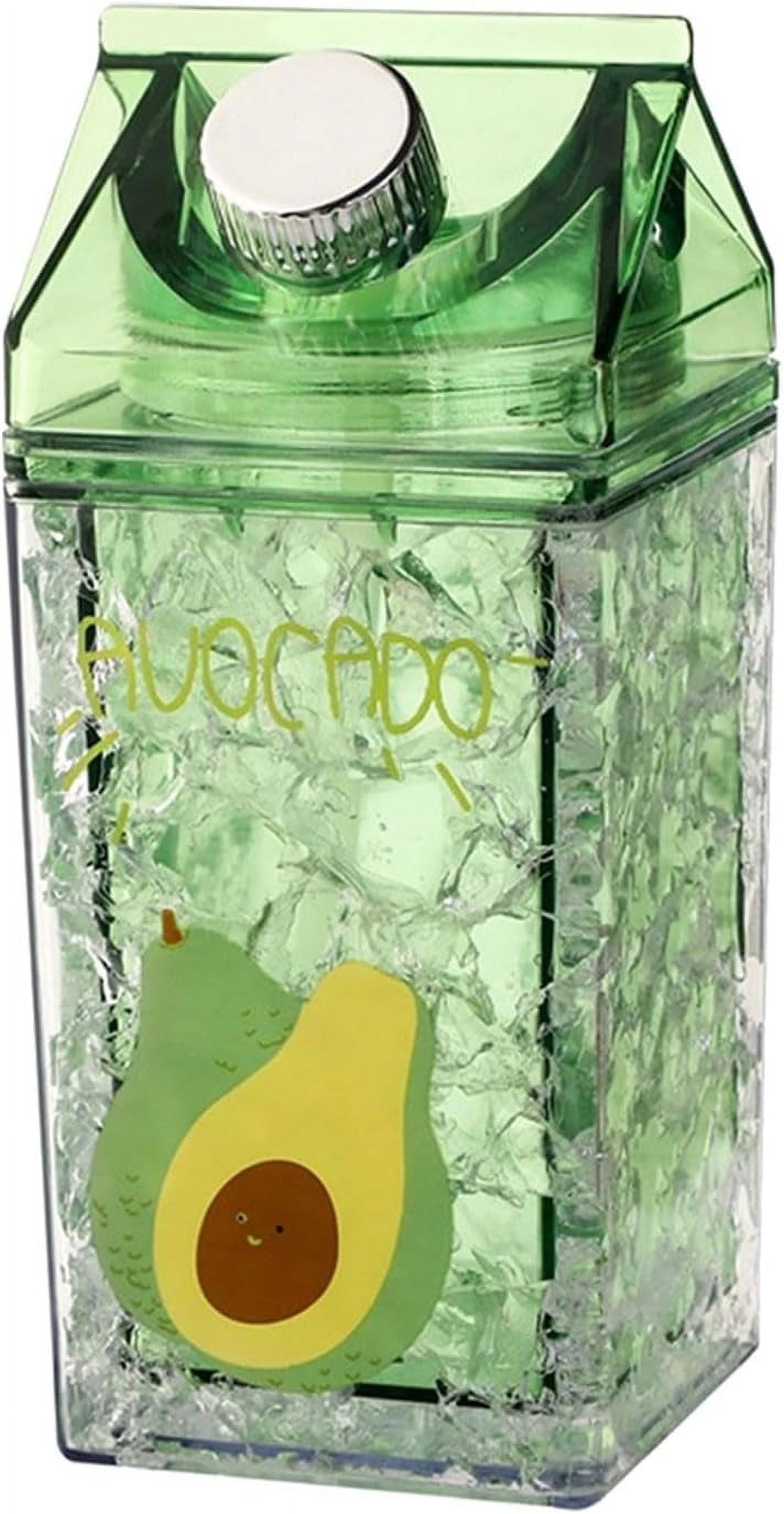 Yazoeiaing Milk Carton Water Bottles, Reusable Clear Milk Carton Water ...