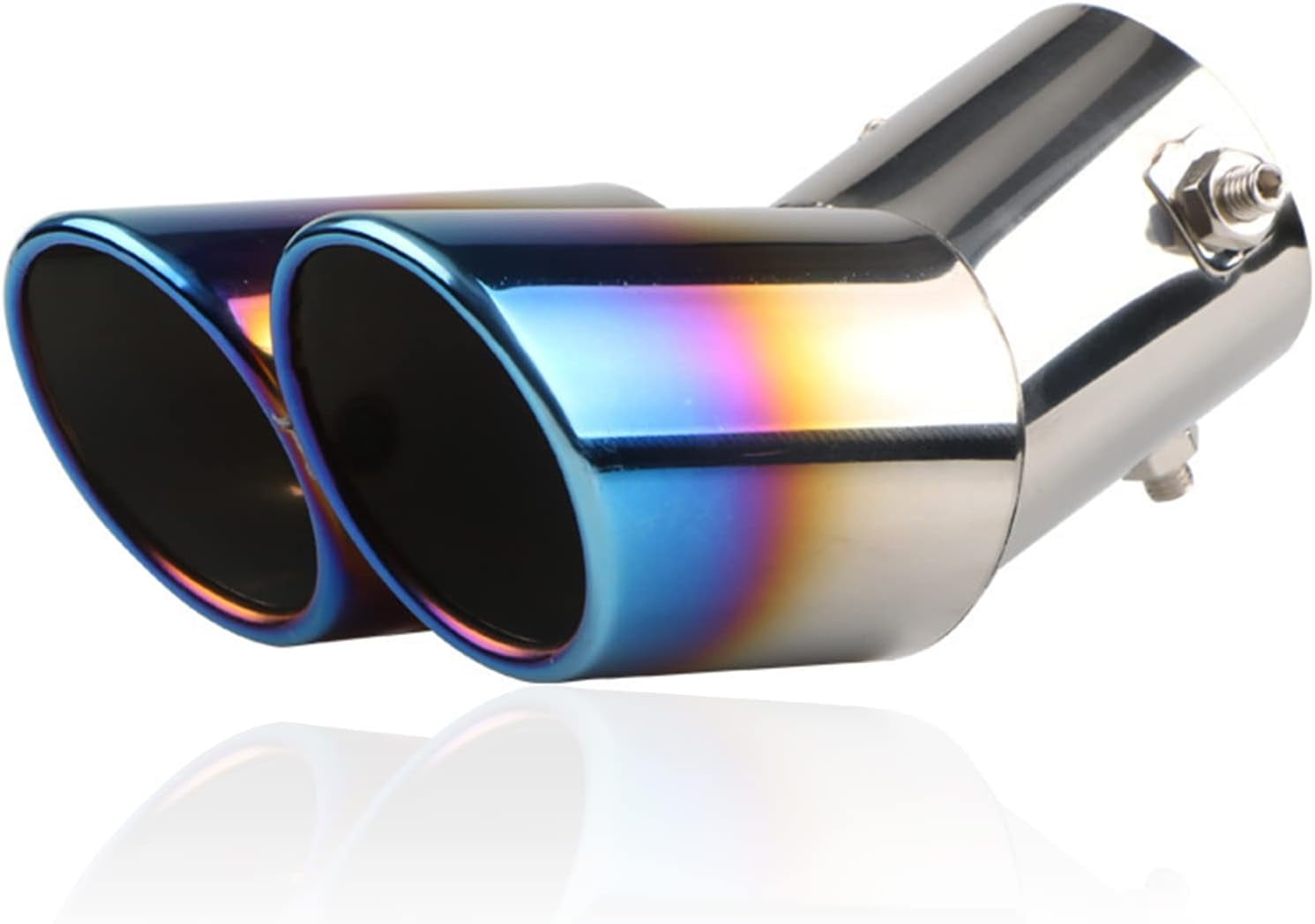 Yazoeiaing Universal Double Outlets Exhaust Pipe 65mm 2.5" Diameter ...