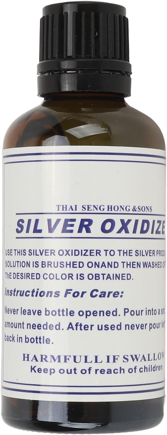 Yazoeiaing Vintage Effect Silver Oxidizer Solution Black 50ml, Quick ...