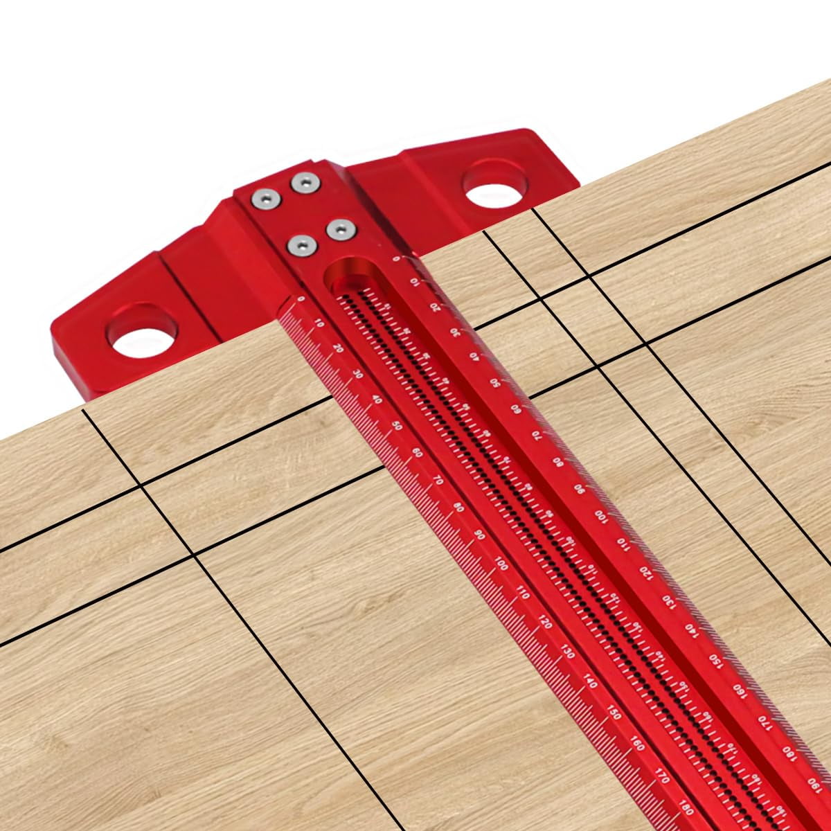 Yazoeiaing Woodworking Scriber T-Square Ruler, 90 Degree Line Gauge ...