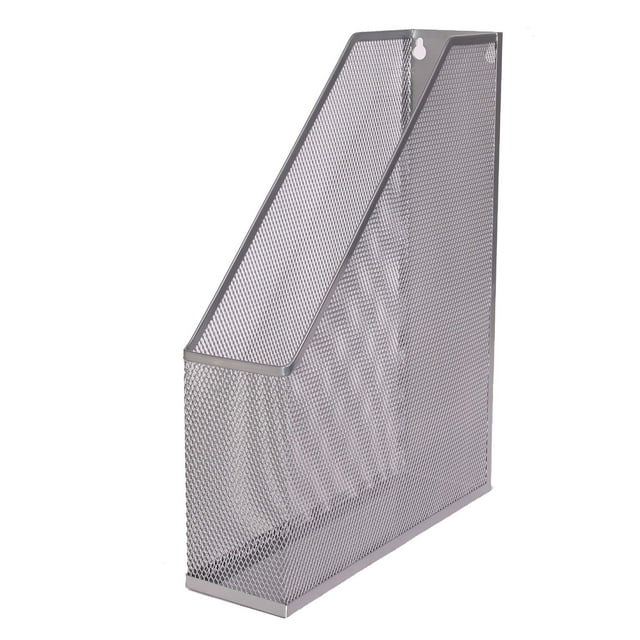 Ybm Home Silver Mesh Steel Wall mount Hanging or Desktop Magazine ...
