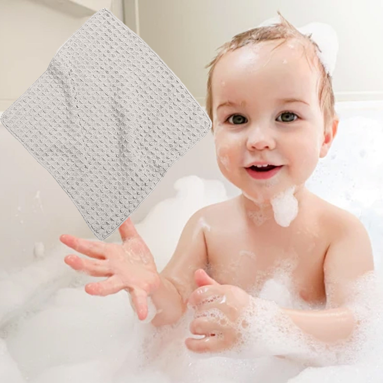 Ybomd Under $5 Soft & Highly Absorbent Grid 30x30 Small Square Towel ...