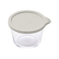 Ybomd,Small Glass Bowl with Airtight Lid,White Small Airtight Container ...