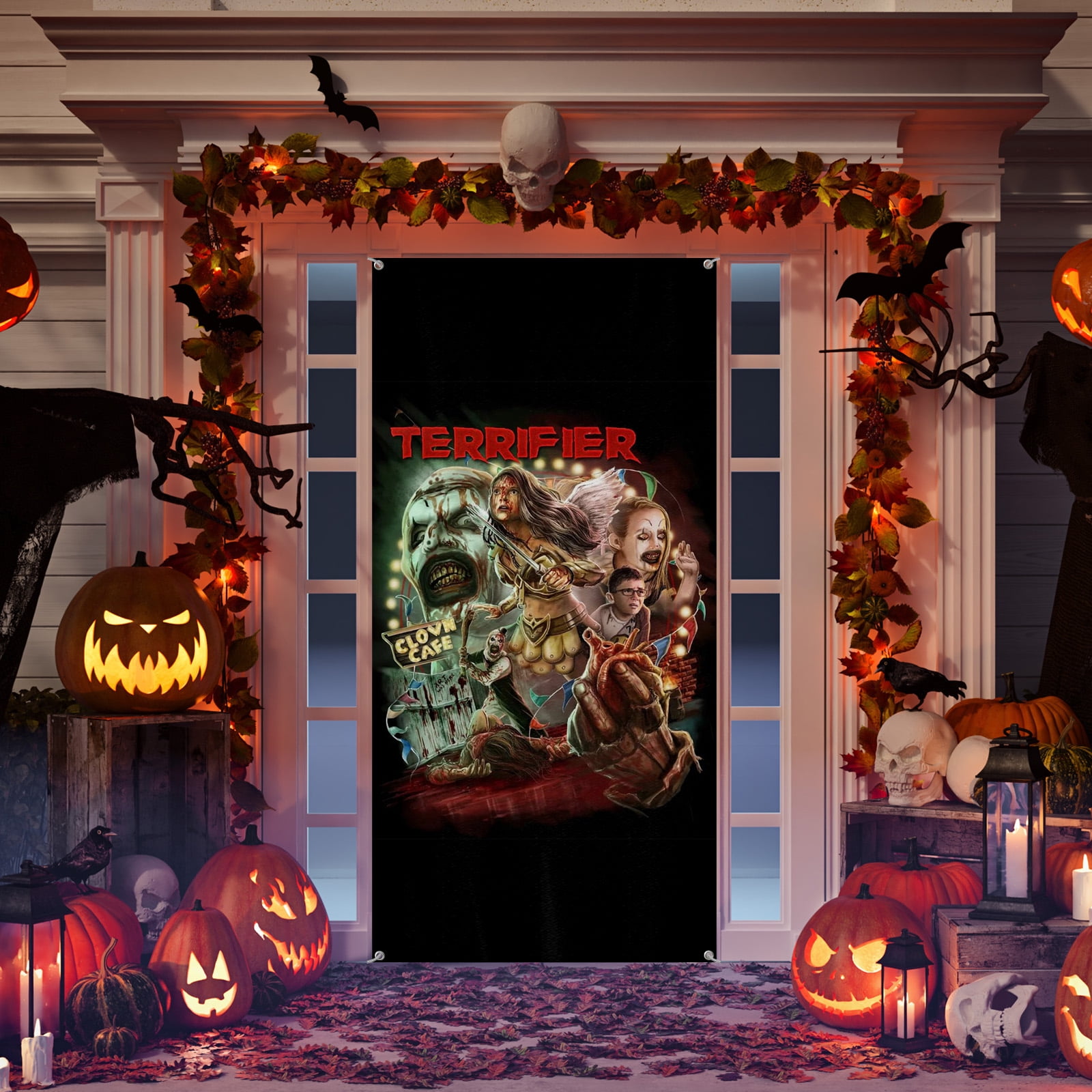 YcYDdMk Terrifier 3 Door Cover Banner Backdrop Background Porch Sign 90 ...