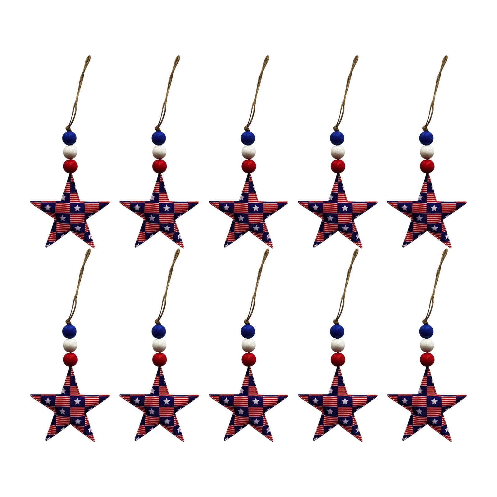 Ycandiee Independence Day Bead with Tag, 4th of July Patriotic Bead ...