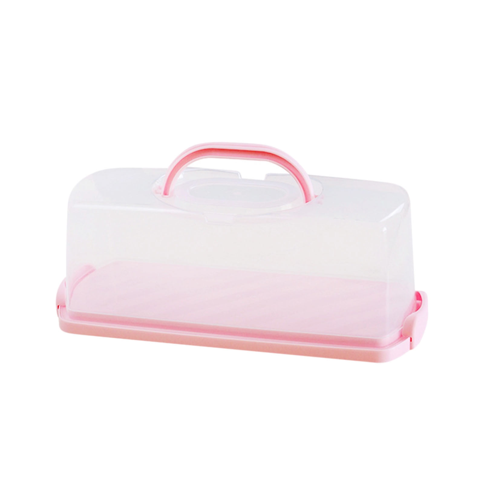 Ycandiee Plastic Rectangular Bread Box with Clear Lid, Loaf Cake ...