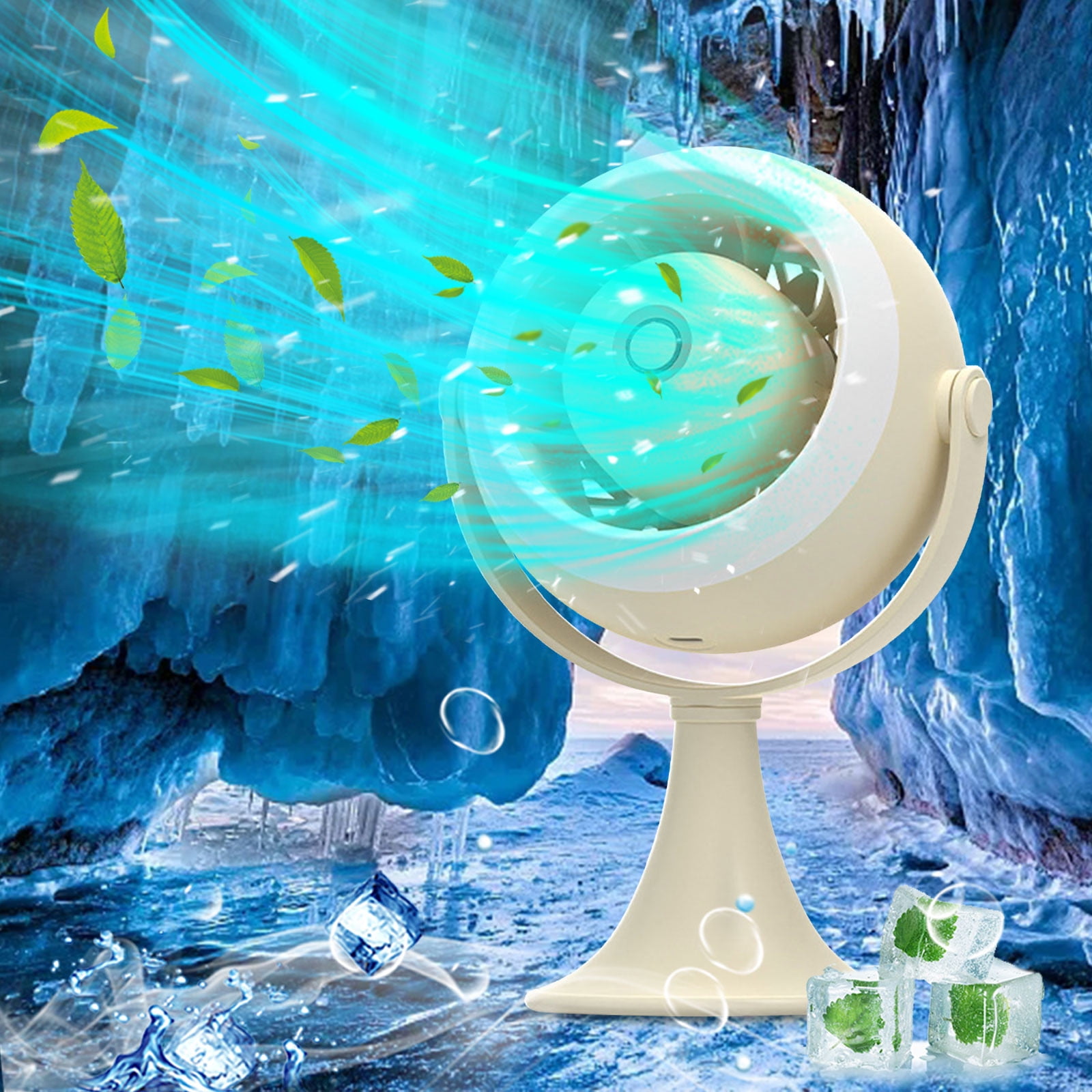 Ycandiee Portable Small Table Fan, Desktop Mini Fan, Air Circulator Fan ...