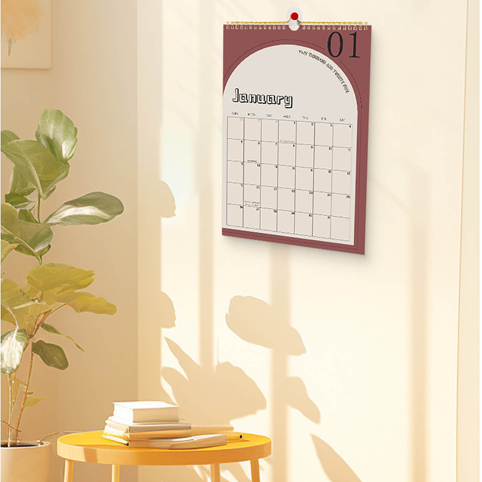 Ycandiee Sturdy Double Wire Binding Large Daily Blocks Calendar 18 ...