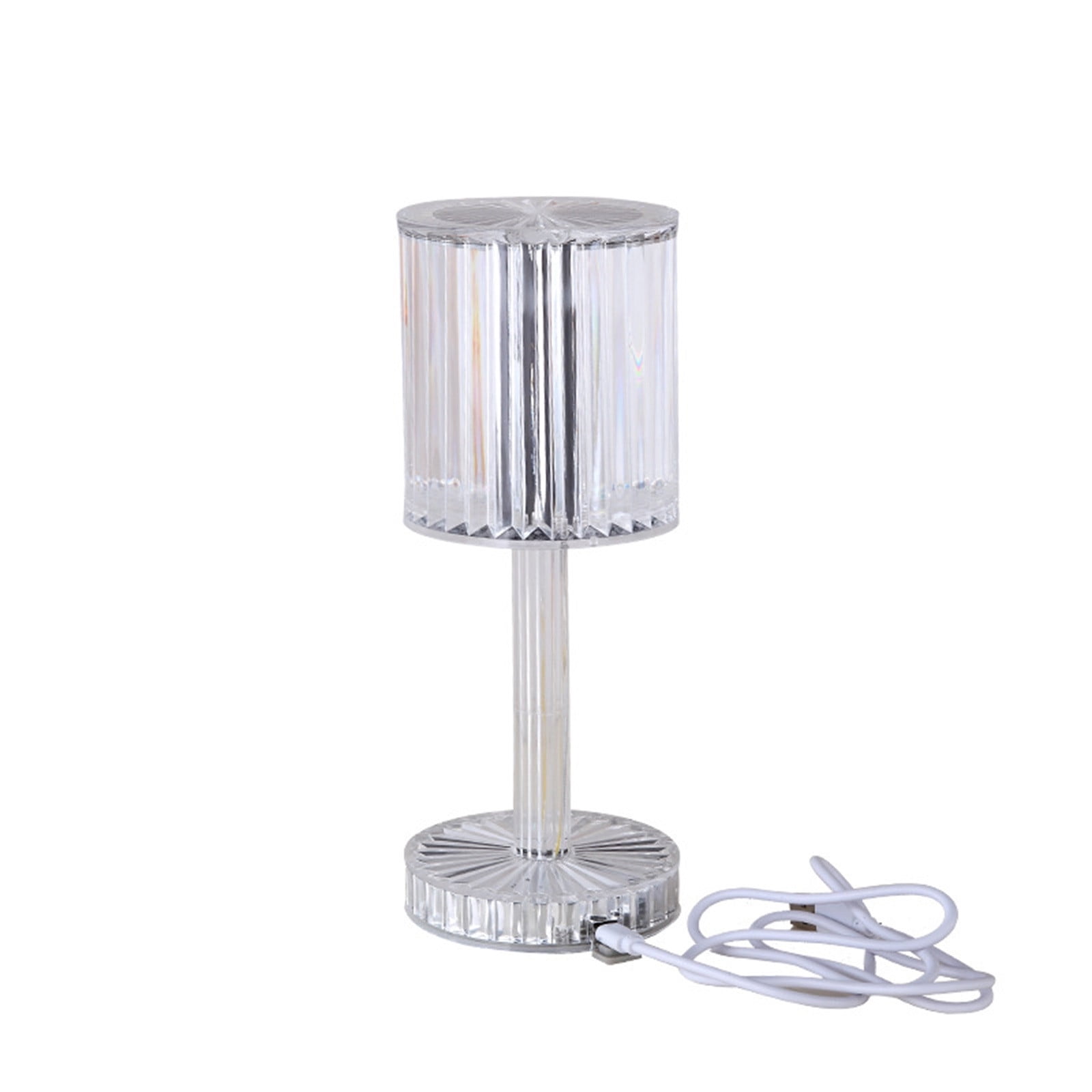 Ycolew Crystal Table Lamp 3 Color Changing Small Crystal Lamp,Diamond ...