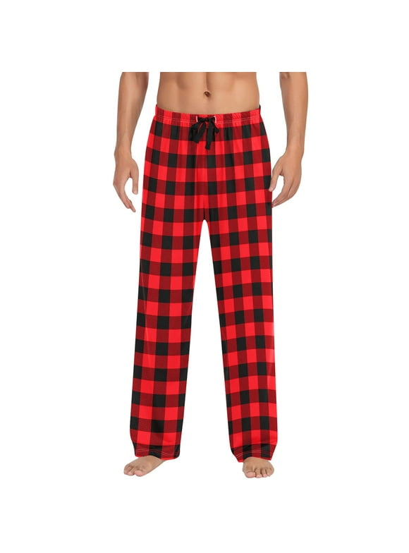 Mens Red Plaid Pants