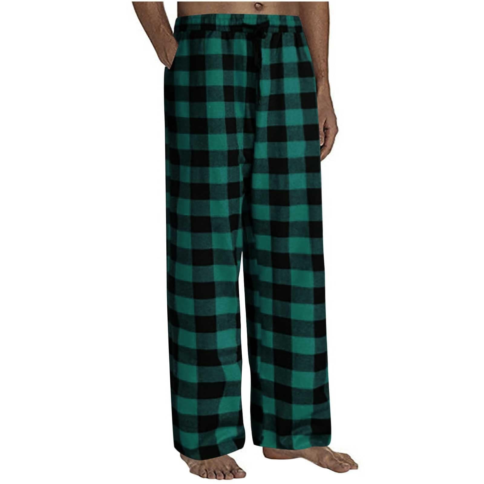 Ydkzymd Plaid Pajama Pants Fleece Men Flannel Buffalo Plaid Mens Plaid ...
