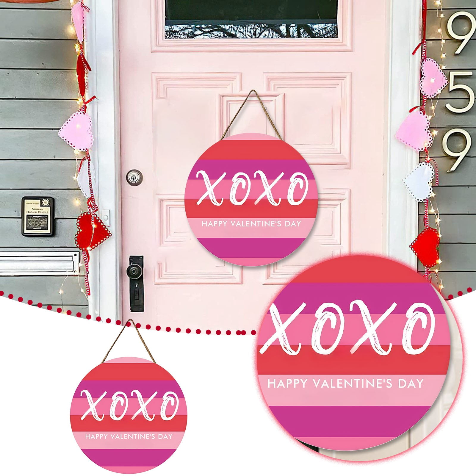 Ydojg 30*30Cm Round Wooden Door Sign Doors Decoration Adorable ...