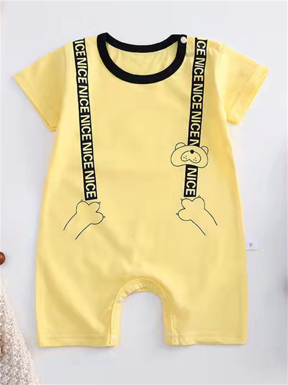 Mrzhqd Baby Girl Romper Children Boys Cartoon Romper Short Sleeve Cute ...
