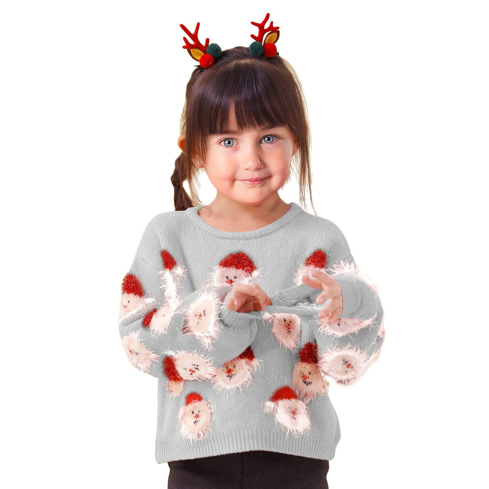 Mrzhqd Christmas Sweater For Girls Toddler Fashion Casual Knit Cute ...