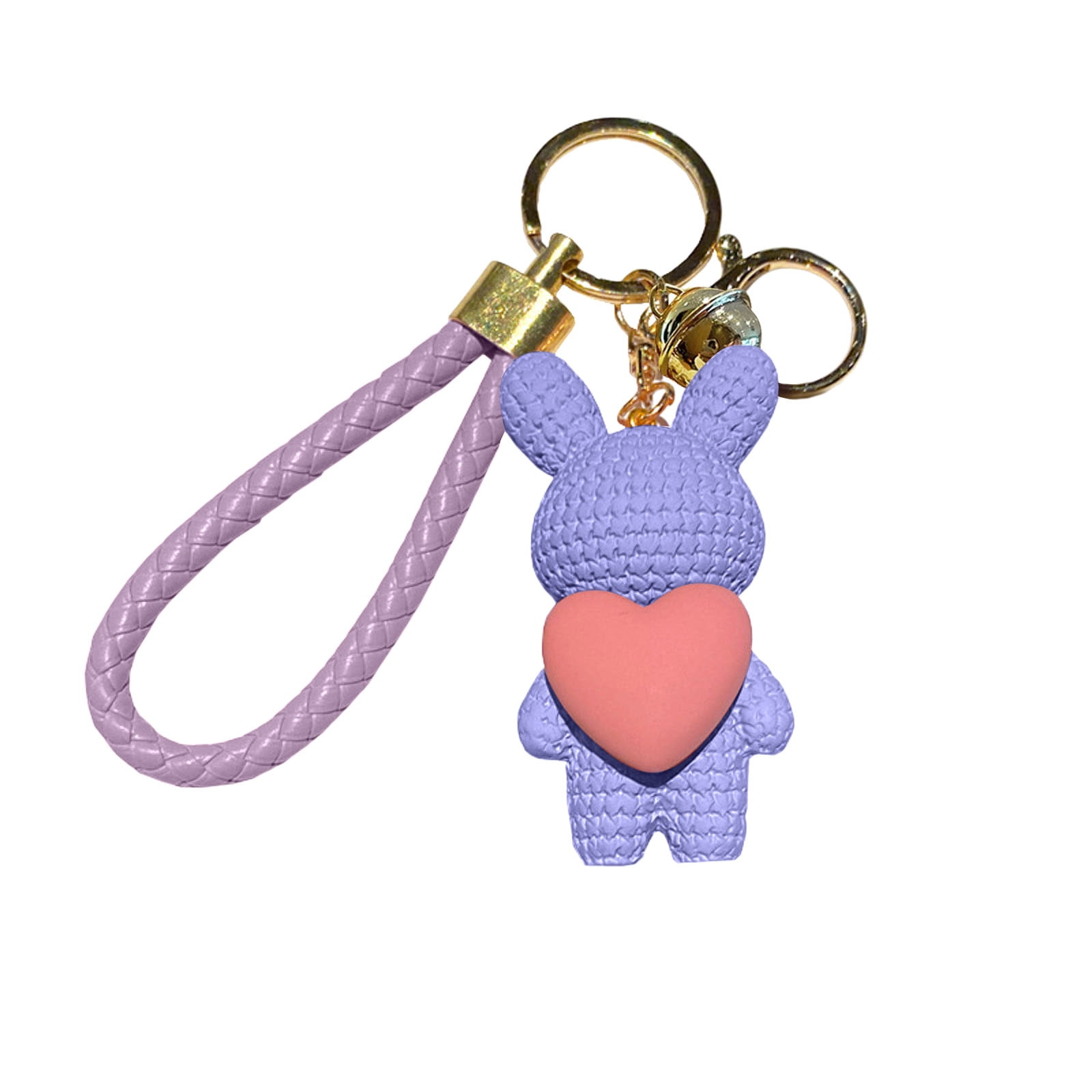 Ydojg Creative Resin Love Heart Rabbit Keychain Cute Delicate Couple ...