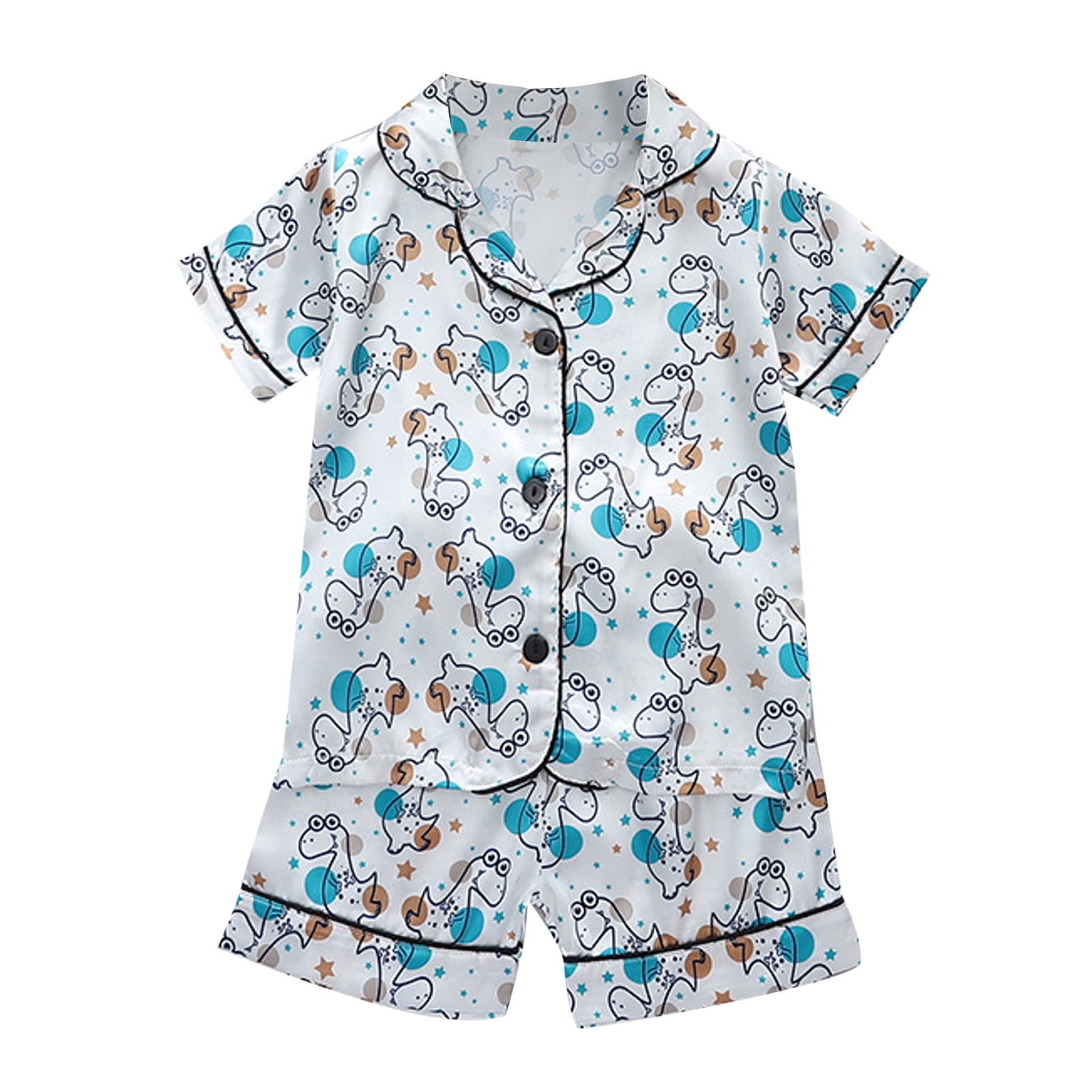 Mrzhqd Kids Toddler Baby Girls Spring Summer Cartoon Print Short Sleeve ...