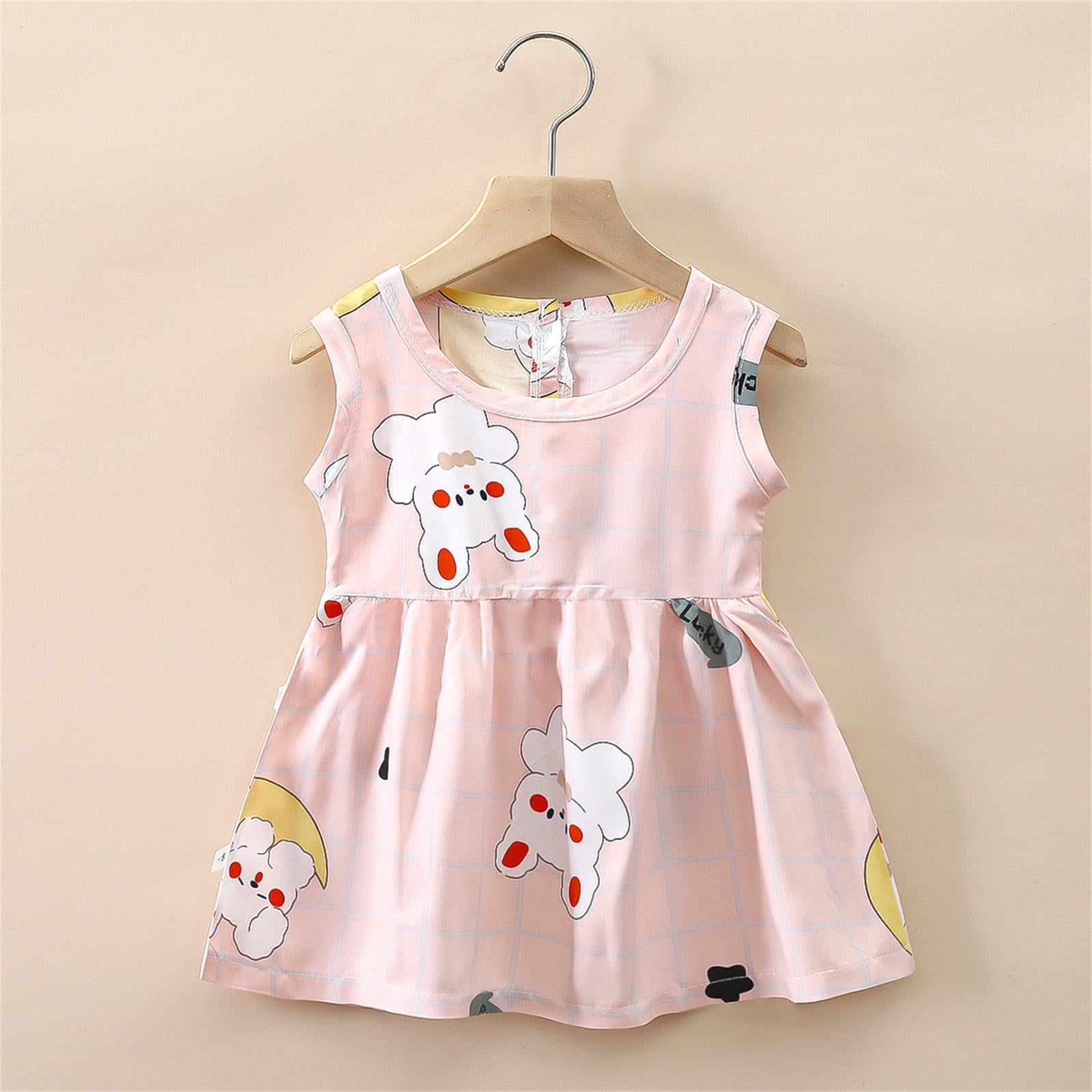 Ydojg Little Girls Dresses Children Easter Bunny Princess Dress ...