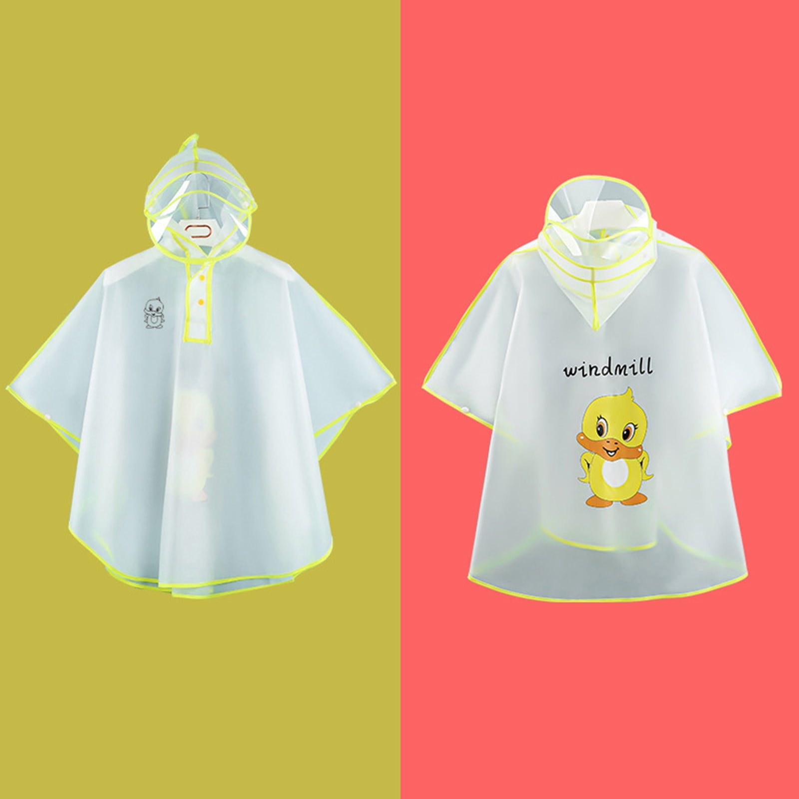 Ydojg Raincoat For Girls Boys Children'S Raincoat Boy Girl Cartoon Rabbit Pattern Eva ...