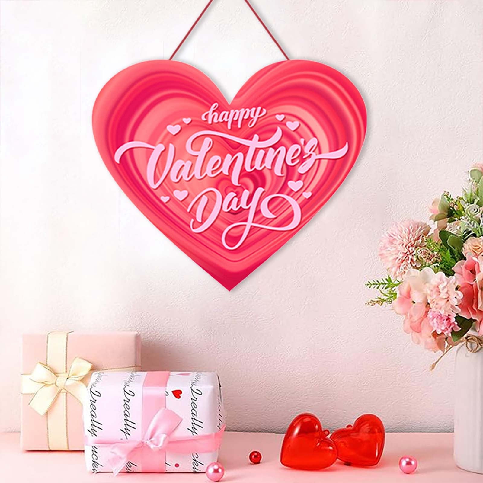Ydojg Round Wooden Door Sign Doors Decoration Adorable Valentine'S Day ...