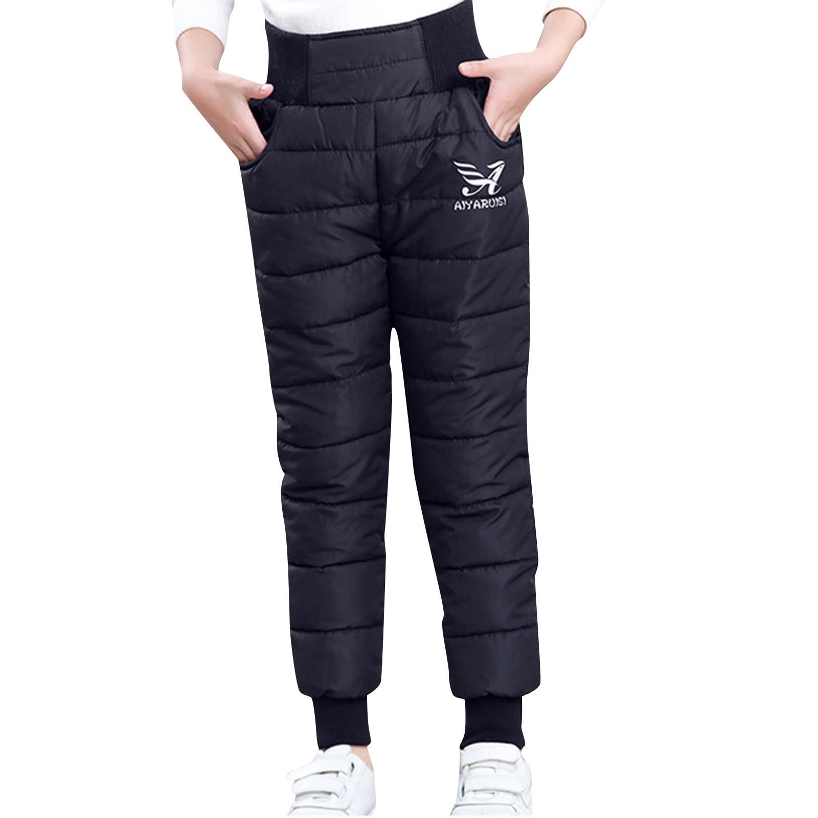 Mrzhqd Toddler Casual Pants Little Girls Boys Snow Pants Thick Winter ...