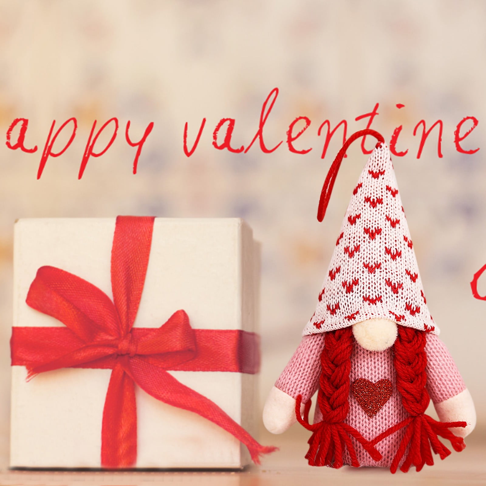 Ydojg Valentine'S Day Doll Decoration Pink Love Non Woven Doll Doll ...
