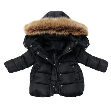 Toddler Boys Girls Puffer Jackets Coats Kids Winter Warm Hooded Coat Outwear 2-7T - Walmart.com