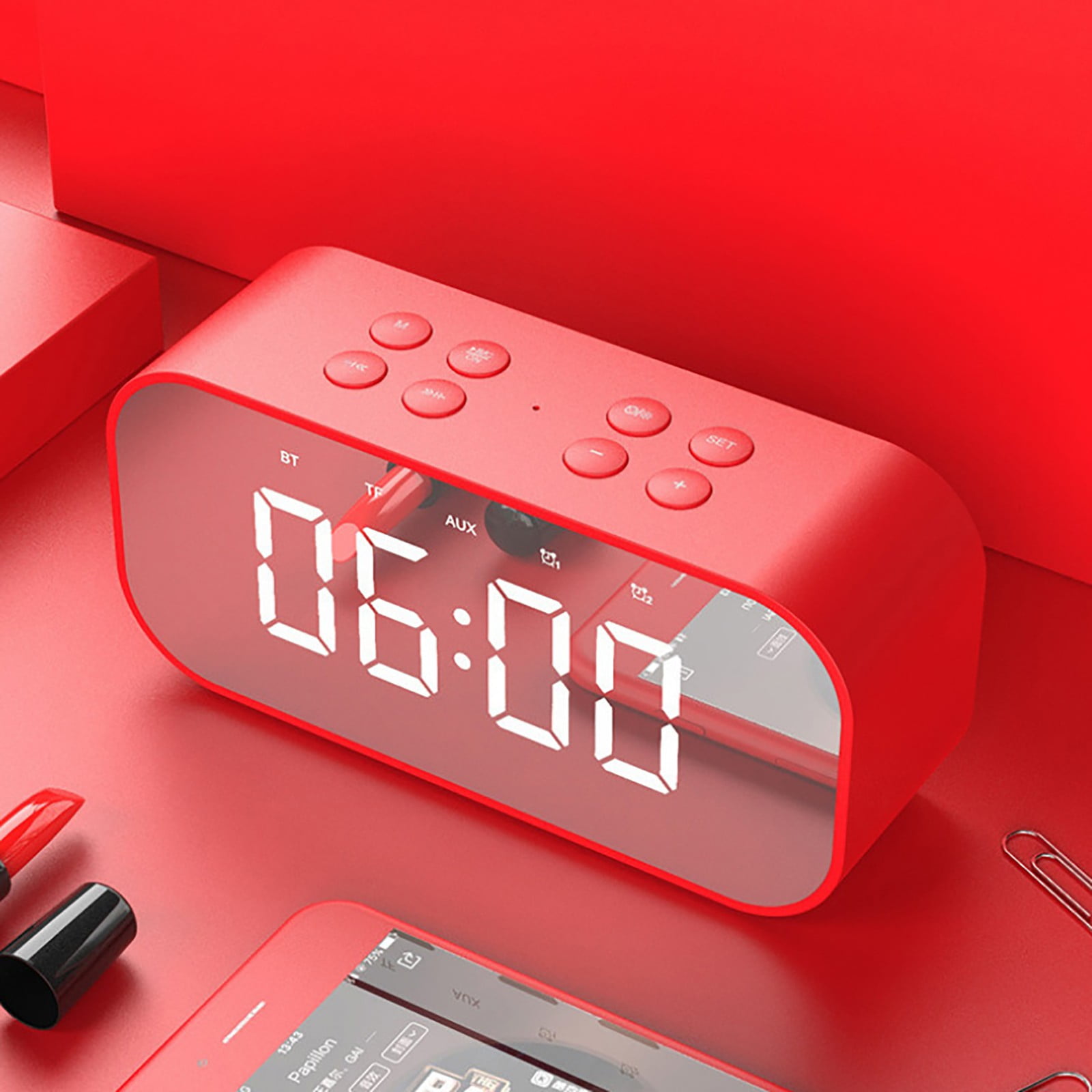 Ydsxlp Clearance Speaker Mini Creative Clock Portable Plug In Card ...