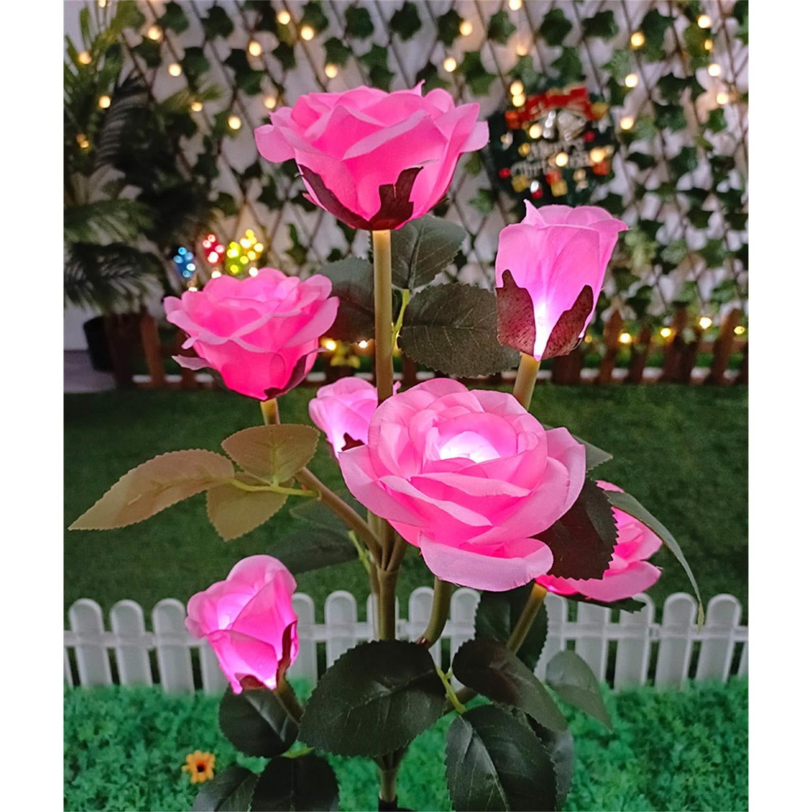 Ydsxlp on Sale Outdoor Solar Flower Lights Solar Rose Lights Solar ...