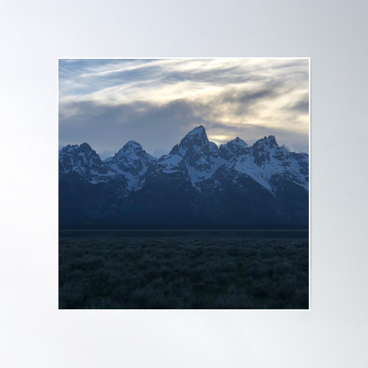 Ye Mountains Poster Wall Art, Modern Wall Decor, 24x24 UNFRAMED ...