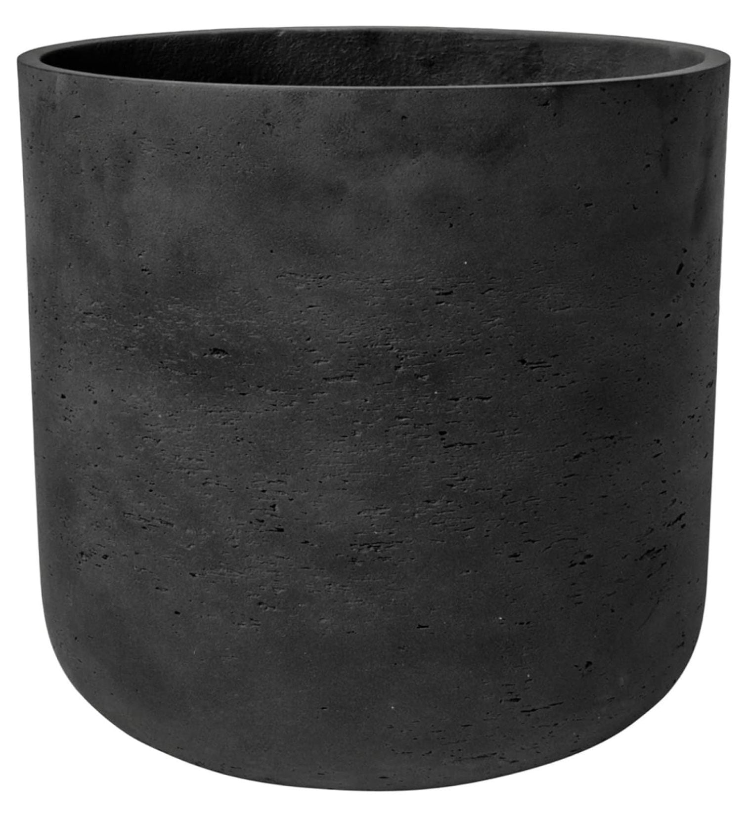 YeSayH Black Washed Round Bottom Planter - Fiberstone Indoor and ...